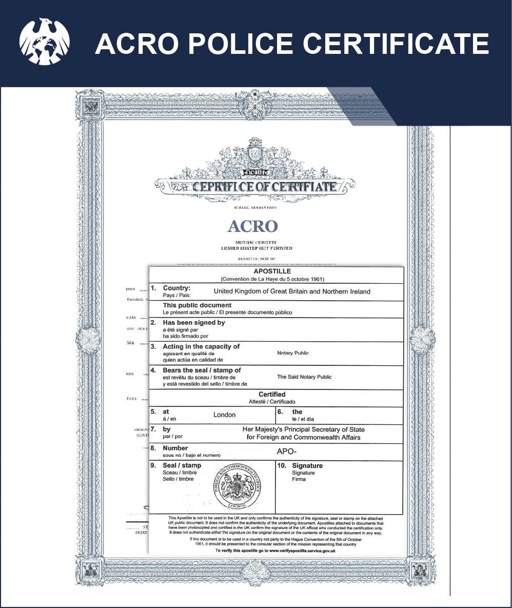 ACRO Police Certificate Apostille – 12 Apostille