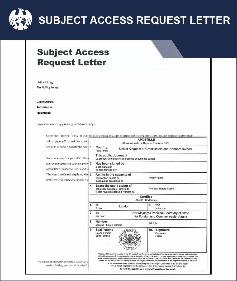 Subject Access Request Apostille | Fast UK Legalisation – 12 Apostille
