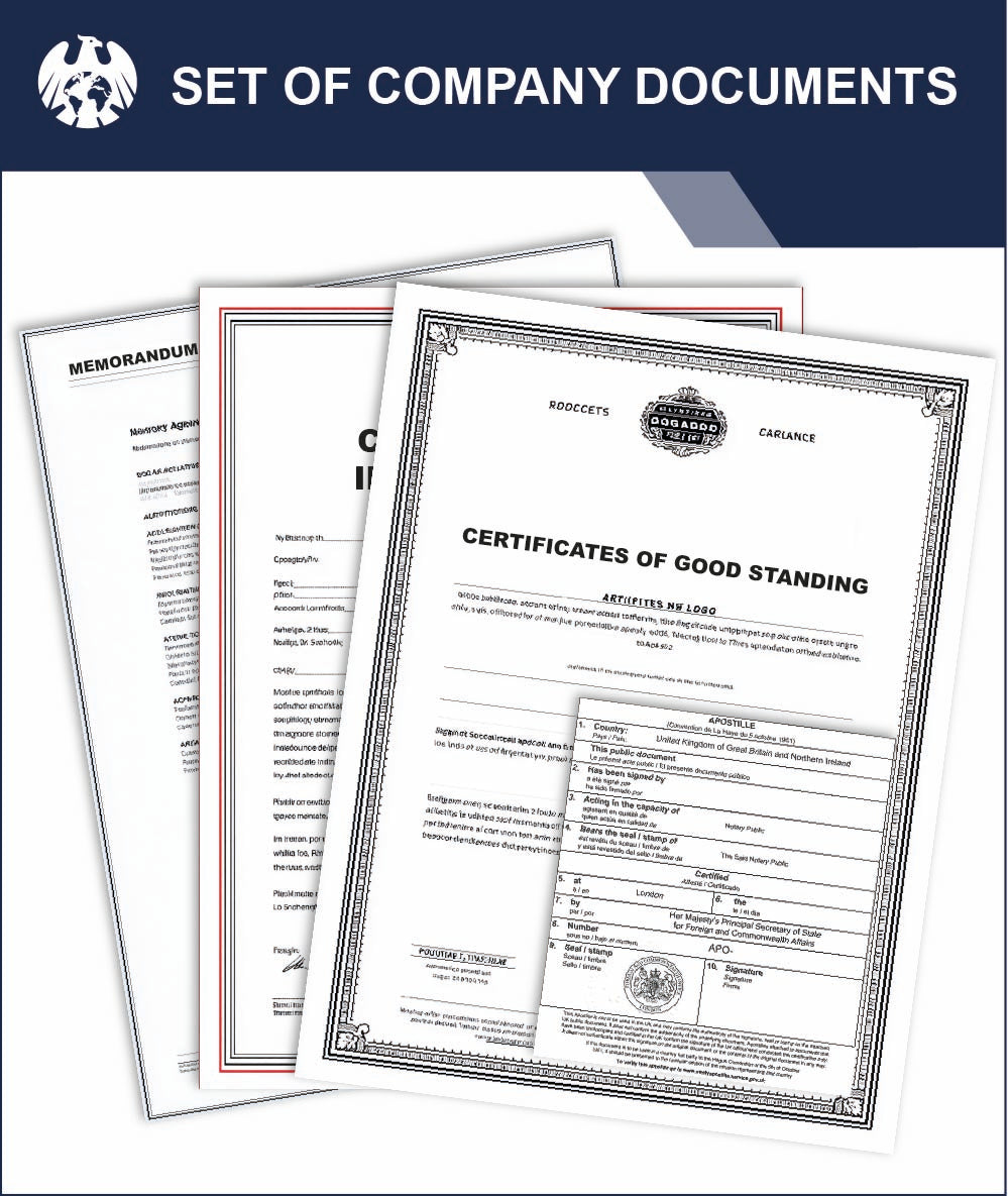 Set of Company Documents – 12 Apostille