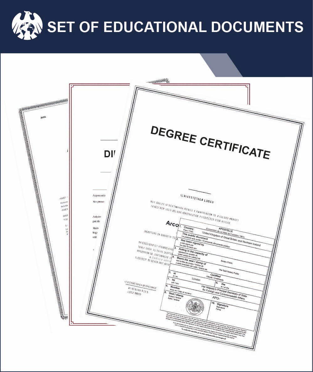 Set of Educational Documents – 12 Apostille